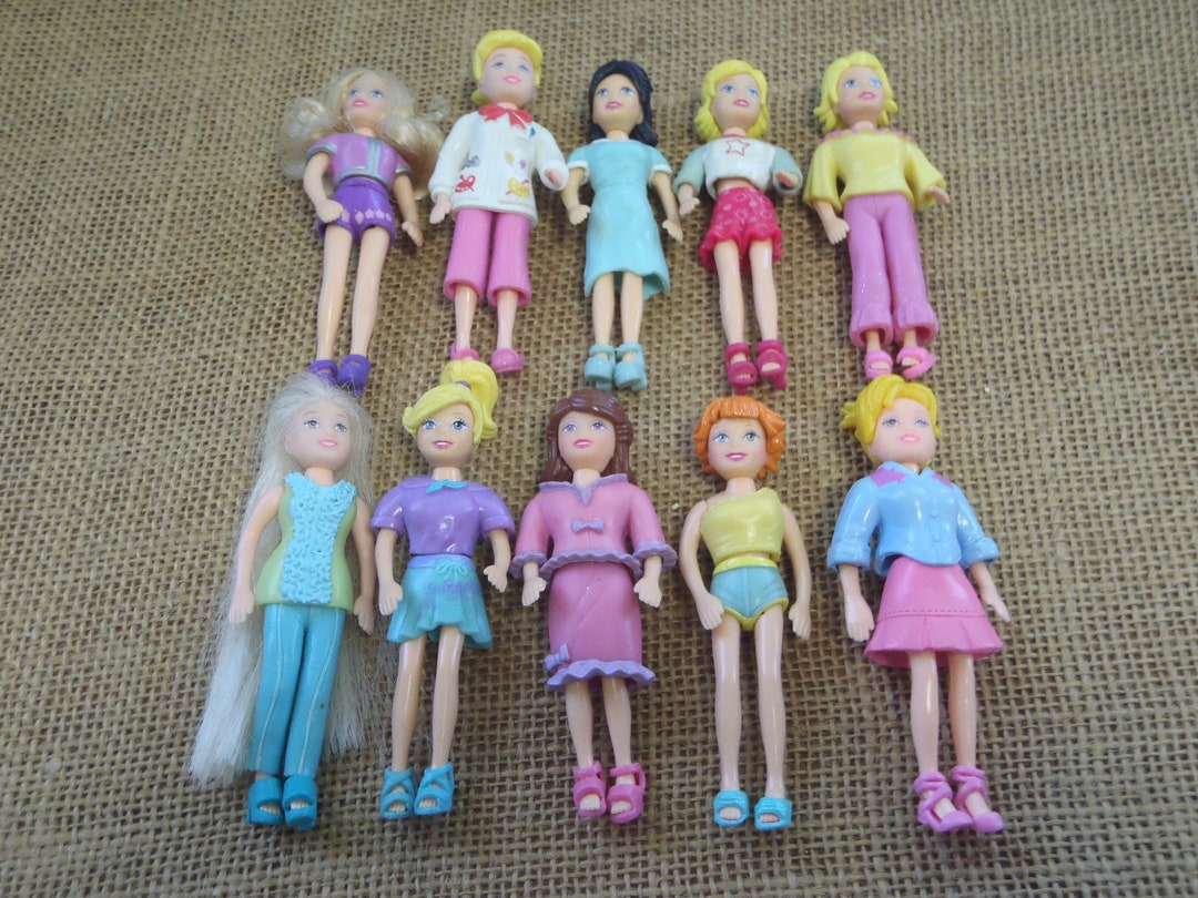 Vintage Polly Pocket Dolls Lot of 10 Clothes Dressed C48 - Etsy