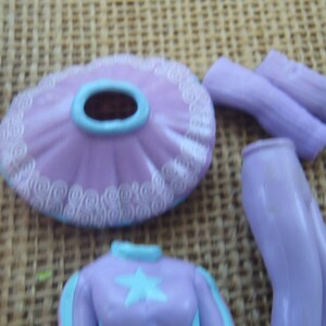 Vintage Polly Pocket Jointed Legs Articulated Doll Gymnast Dancer Set ...