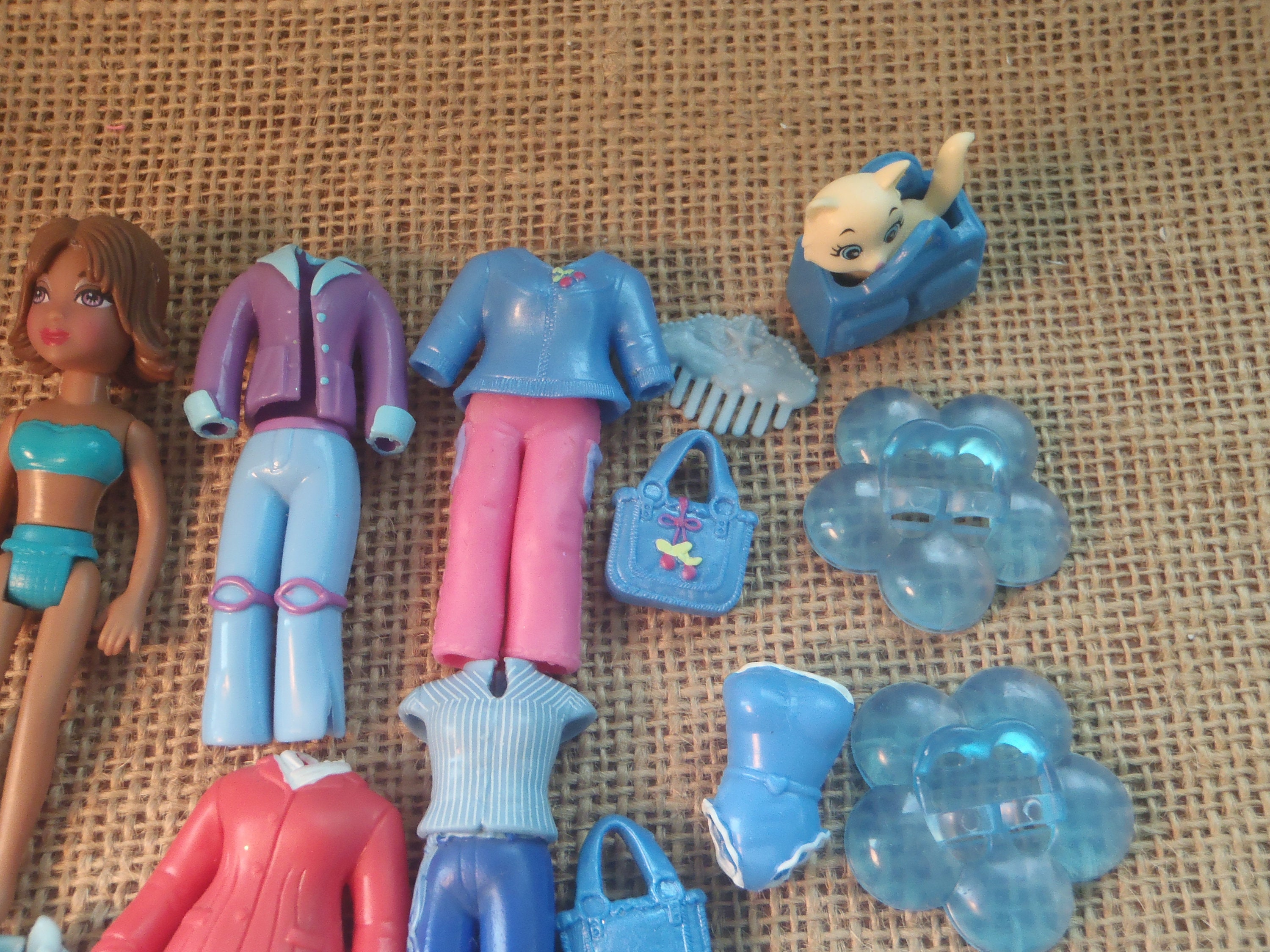 Vintage Polly Pocket Dolls colors of the Rainbow | Etsy