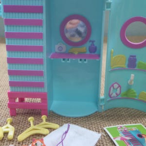 Vintage Polly Pocket Splashin' Fashion Lifeguard Tower Lea Set Color ...