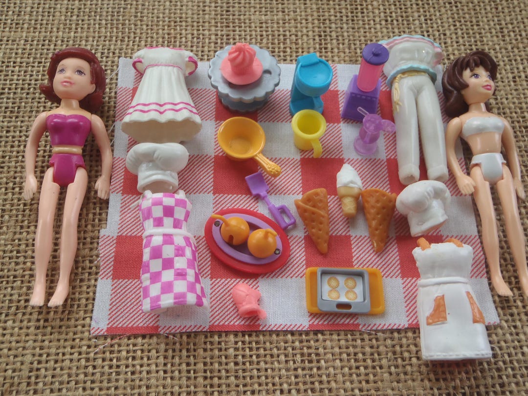 Vintage Polly Pocket "polly Cooks" Baker Chef Kitchen Dolls Lot H64 - Etsy