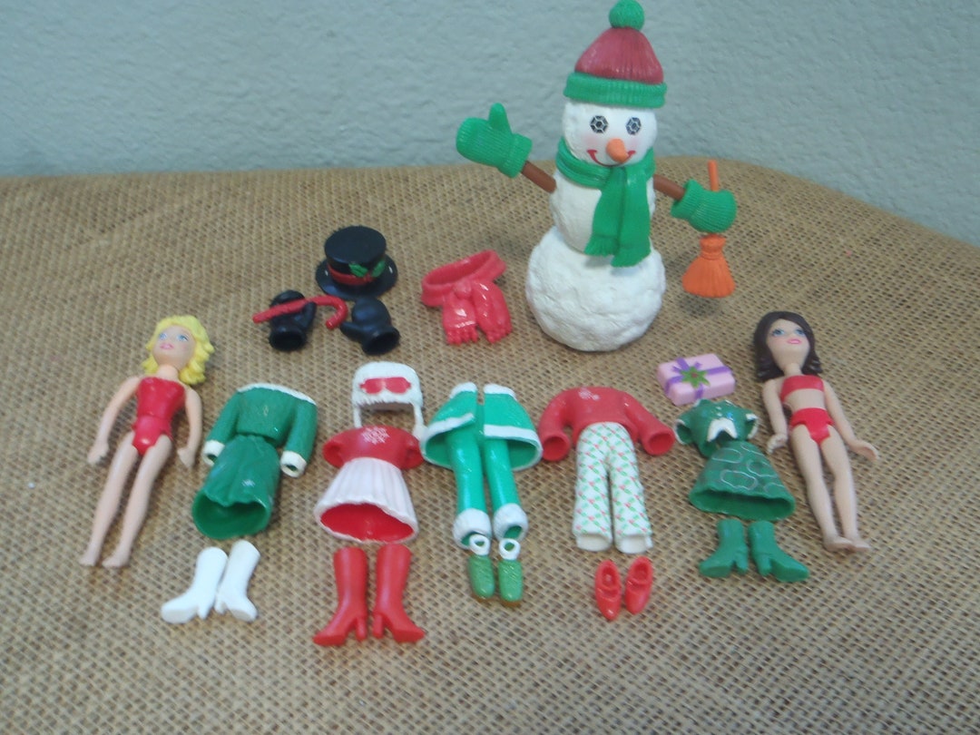Vintage Polly Pocket Doll Snowman Styles Holiday Christmas X99 - Etsy