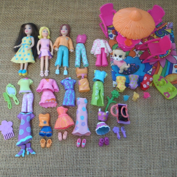 Polly Pockets With Rubber Clothes Etsy
