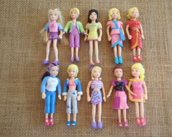 Vintage Polly Pocket Dolls Lot of 10 Clothes Dressed B13 - Etsy