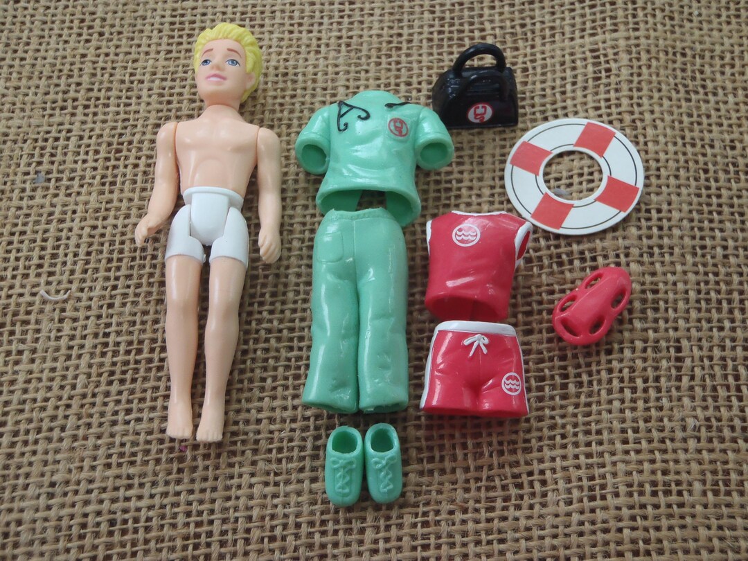 Vintage Polly Pocket Cool Careers Rick Lifeguard Doctor 2002 Doll Set ...