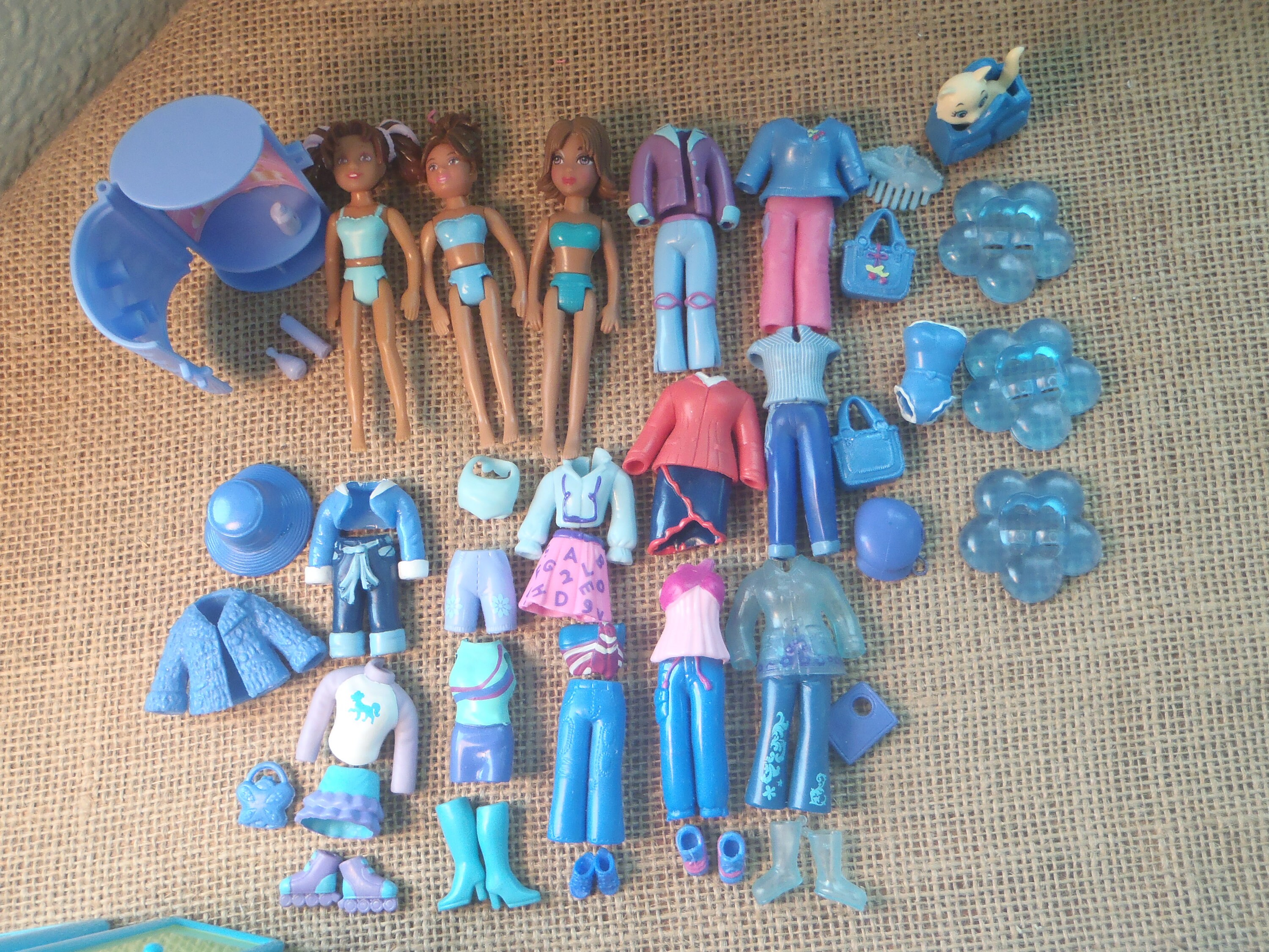 Vintage Polly Pocket Dolls colors of the Rainbow | Etsy