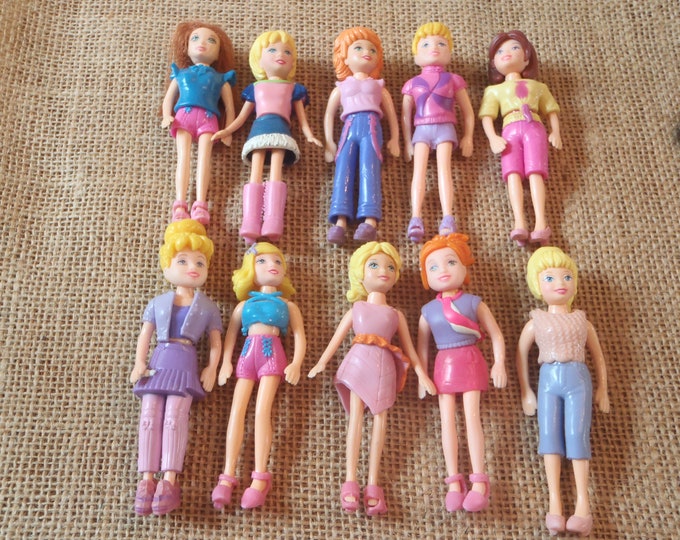 Vintage Polly Pocket Dolls Lot of 10 Clothes Dressed H11 - Etsy