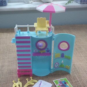 Vintage Polly Pocket Splashin' Fashion Lifeguard Tower Lea Set Color ...