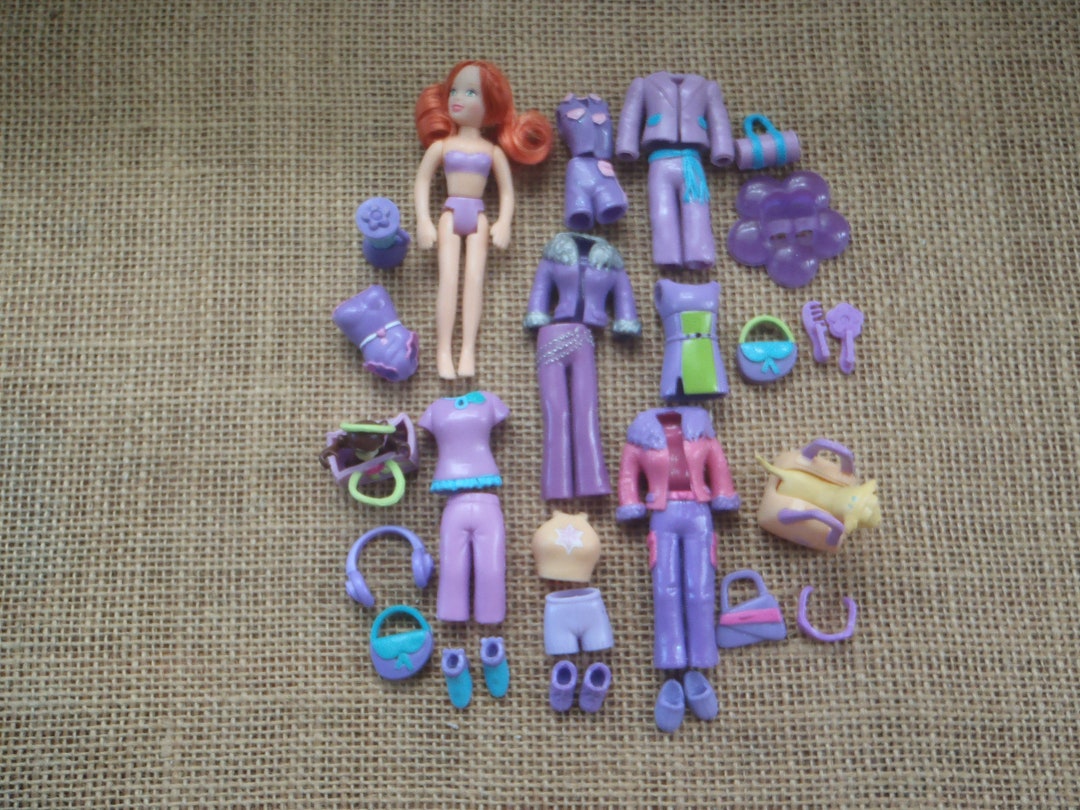 Vintage Polly Pocket Dolls colors of the Rainbow - Etsy