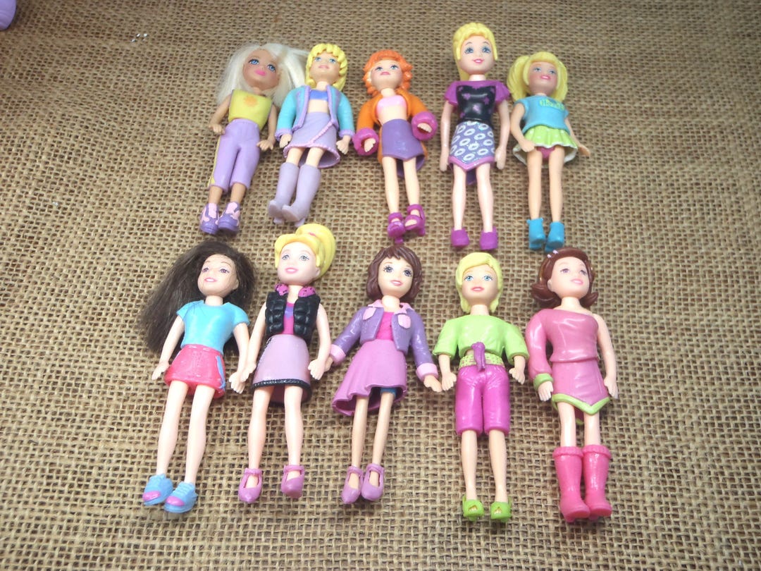 Vintage Polly Pocket Dolls Lot of 10 Clothes Dressed B34 - Etsy