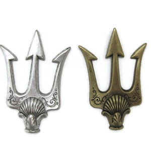 Brass Vintage Design Large Trident Head , Made in the USA - Etsy