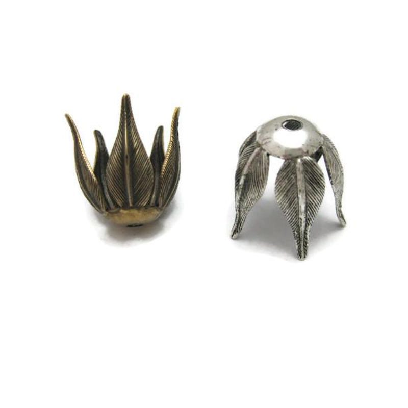 Leaf Bead Caps - Etsy