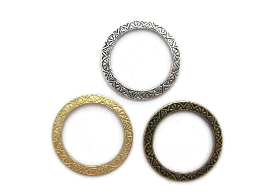 Brass Vintage Design 25 Mm Textured Ring , Made in the USA - Etsy