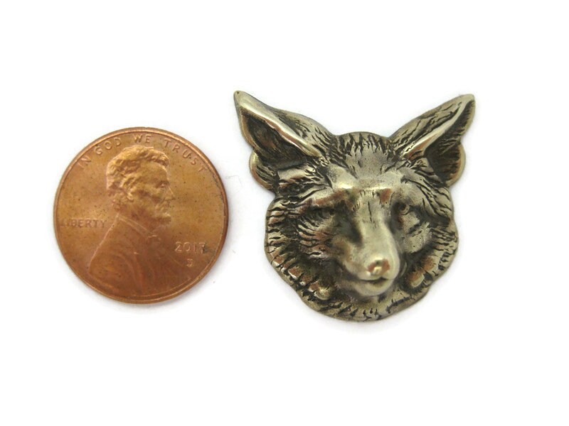 DISCONTINUED BY STAMPERS Brass Vintage Design Fox Head , Made in the ...