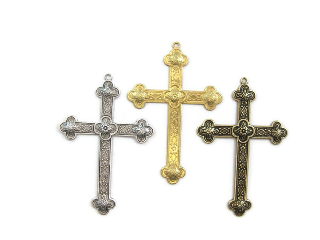 Brass Vintage Design Moroccan Cross , Made in the USA - Etsy