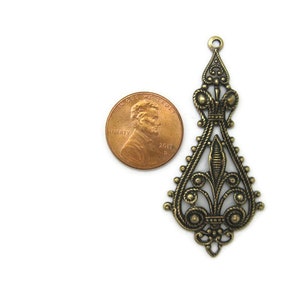 Brass Vintage Design Beaded Drop Finding , Made in the USA - Etsy