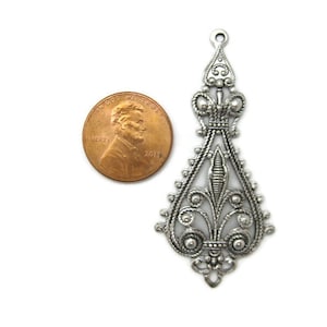 Brass Vintage Design Beaded Drop Finding , Made in the USA - Etsy