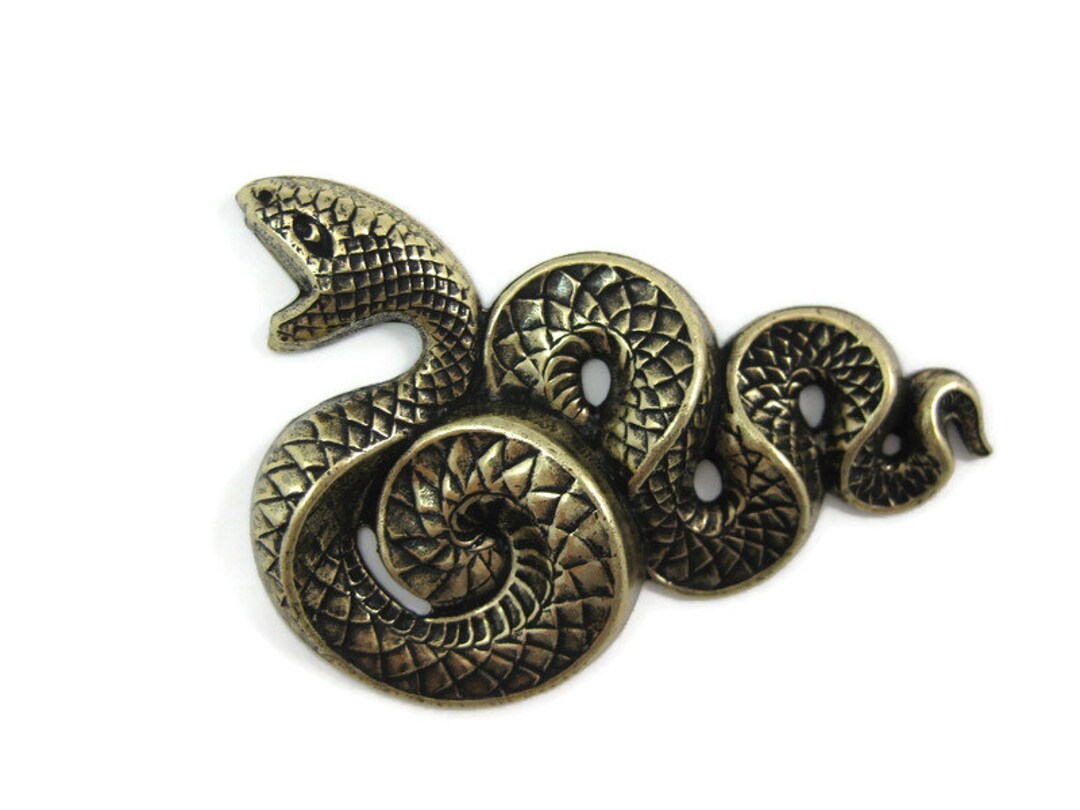 Brass Vintage Design Left Facing Snake , Made in the USA - Etsy