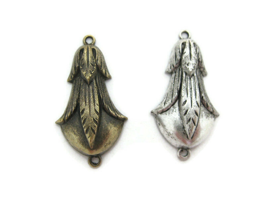 Brass 2 Ring Flower Bud Connector , Made in the USA - Etsy