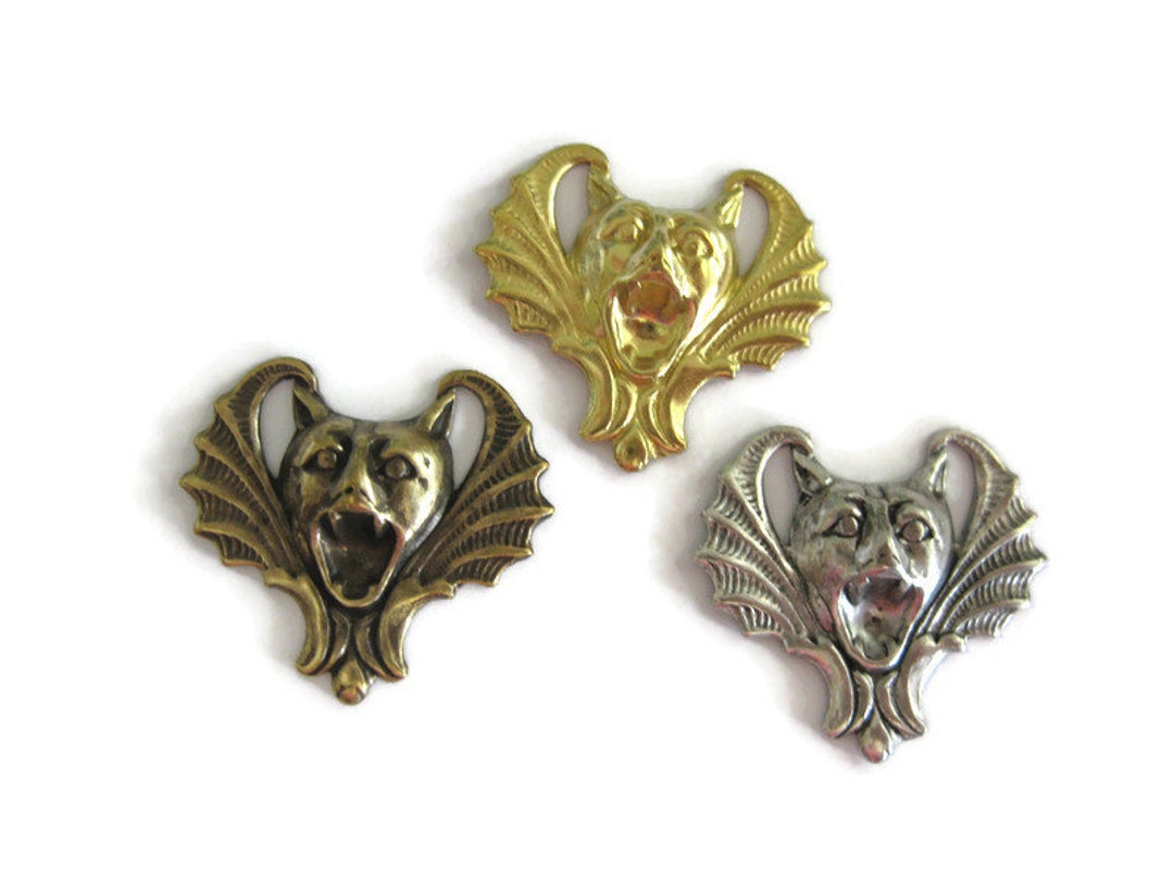 Brass Vintage Design Medium Scary Bat , Made in the USA - Etsy
