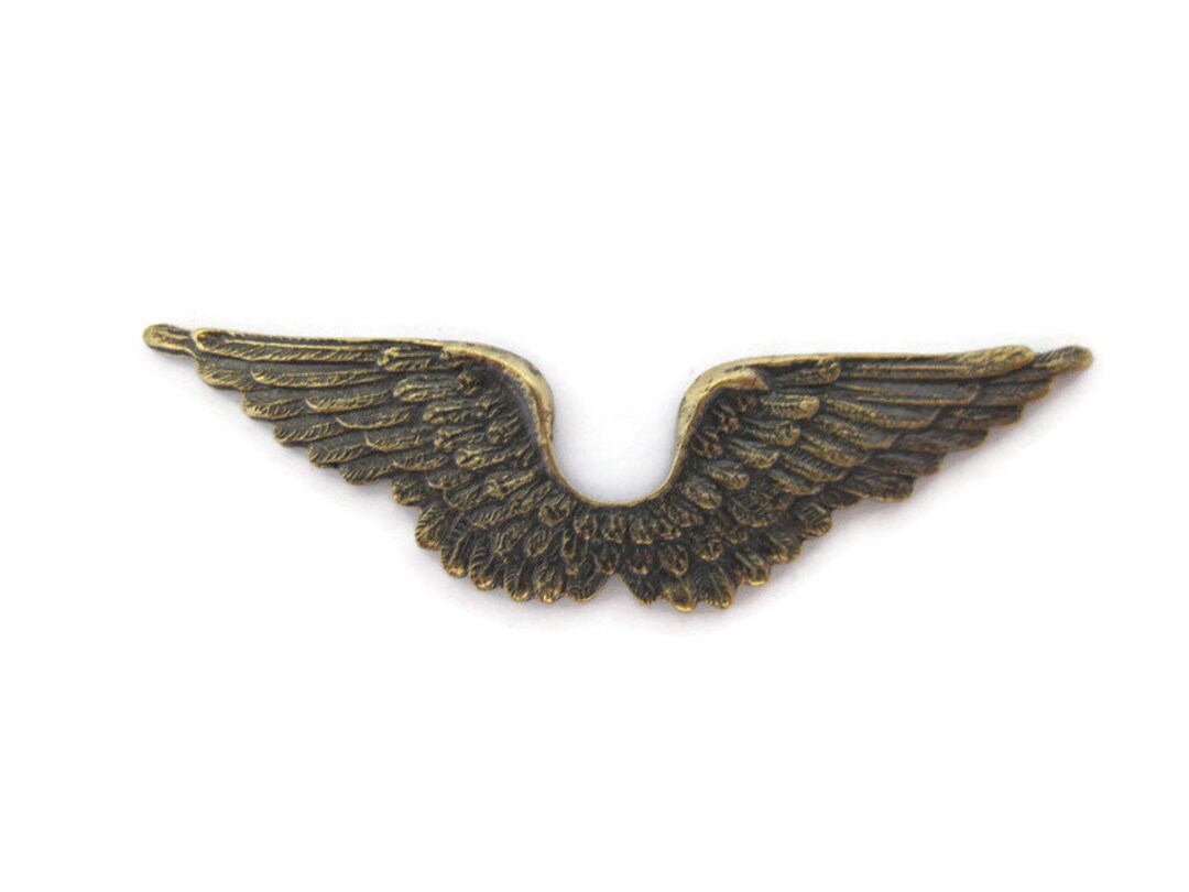 Brass Vintage Design Large Double Wing Motif , Made in the USA - Etsy