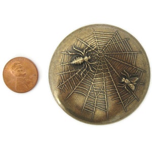 Brass Vintage Design Spider and the Fly Medallion , Made in the USA - Etsy