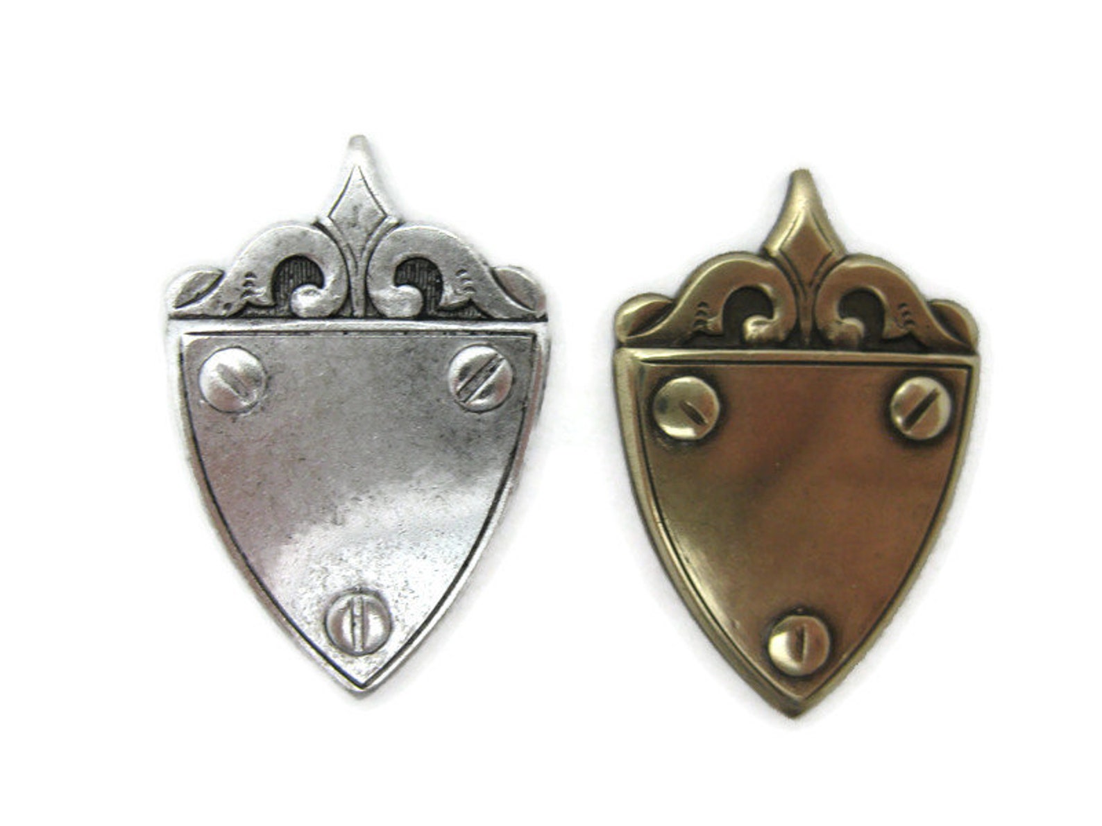 Brass Vintage Design Medieval Heavy Bolted Shield Made in - Etsy