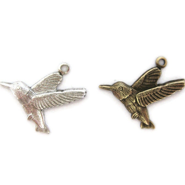 Hummingbird Charm - Etsy