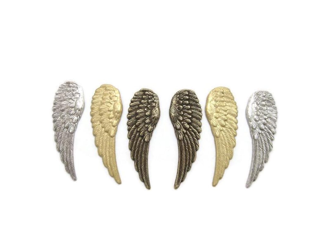 Brass Small Detailed Wings Pair Left and Right , Made in the USA - Etsy