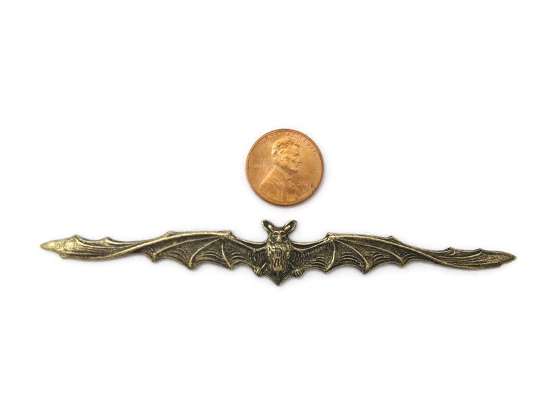 Brass Vintage Design Long Winged Bat Made in the USA - Etsy