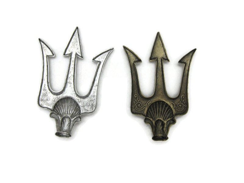 Brass Vintage Design Large Trident Head , Made in the USA - Etsy