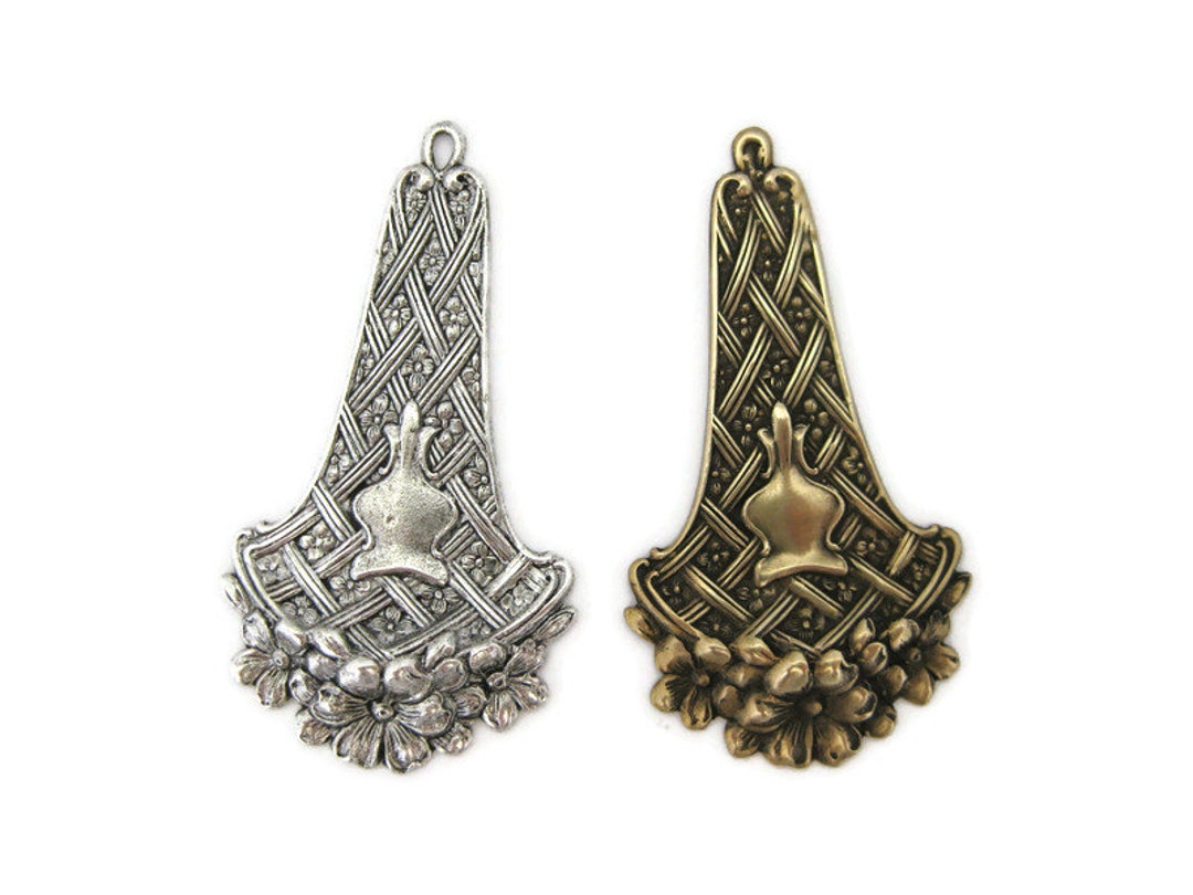 Brass Vintage Design Crosshatch Floral Design , Made in the USA - Etsy