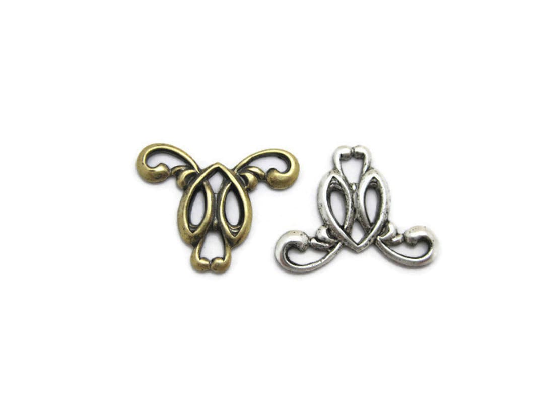 Brass Vintage Design V Shaped Filigree , Made in the USA - Etsy