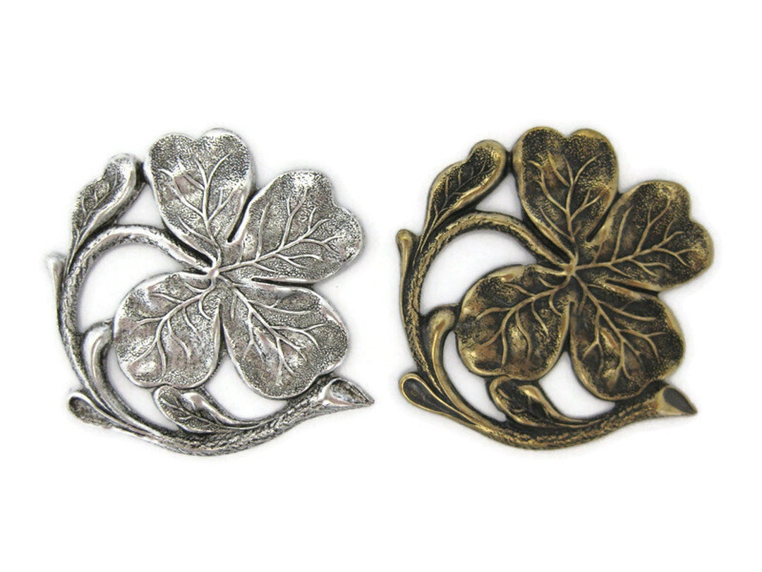 Brass Vintage Design Large Shamrock , Made in the USA - Etsy