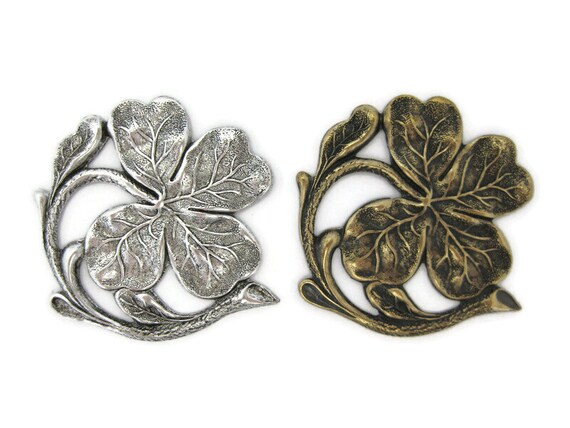 Brass Vintage Design Large Shamrock Made in the USA - Etsy