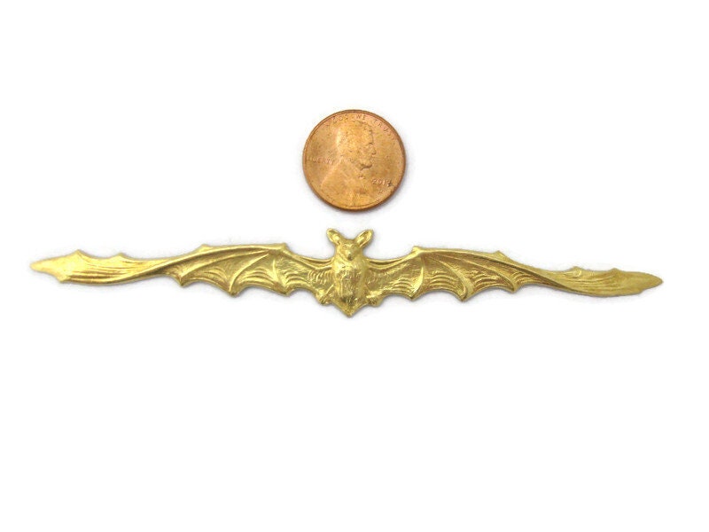 Brass Vintage Design Long Winged Bat Made in the USA - Etsy