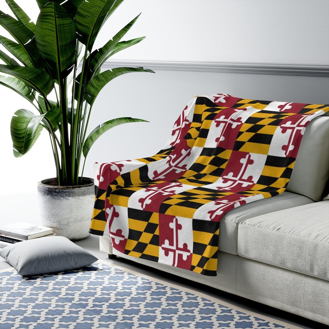 Maryland Blanket, Maryland Flag Throw Blanket, Maryland Home Decor ...