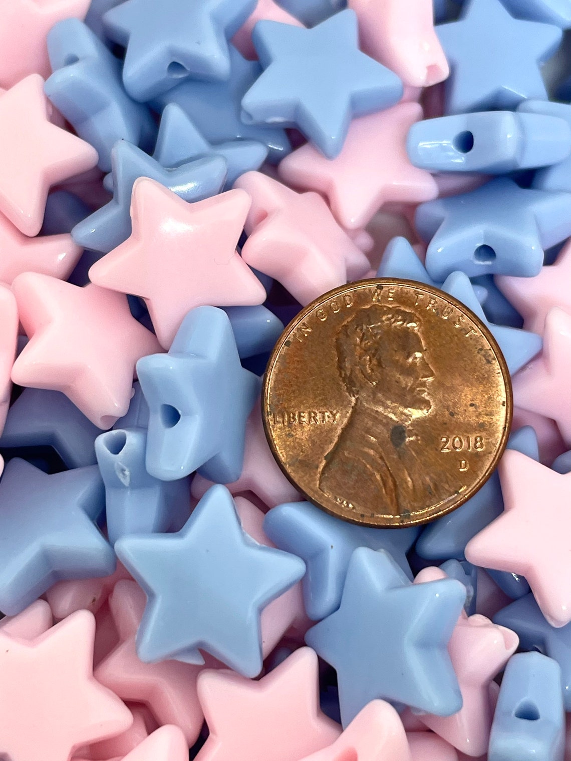 Pastel Periwinkle and Light Pink Star Bead Variety Star - Etsy