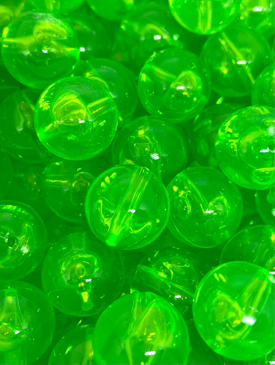 14mm Translucent Bright Green Beads for Halloween, Halloween Beads ...