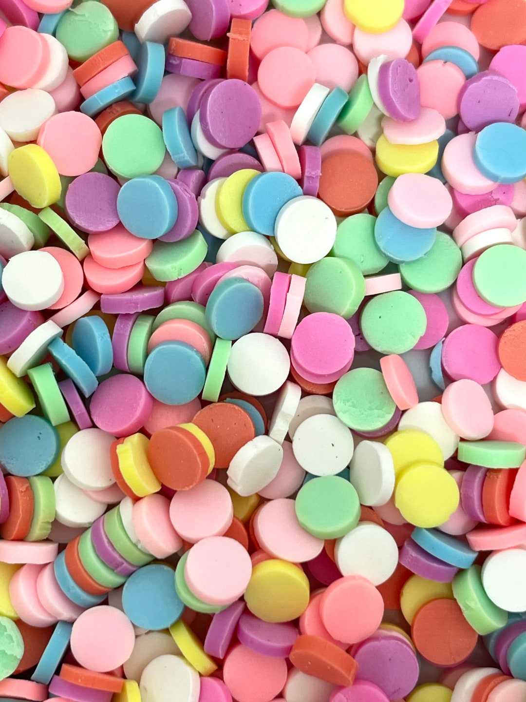 Rainbow Polymer Clay Sprinkles, Polymer Clay Confetti, Fake Sprinkles ...