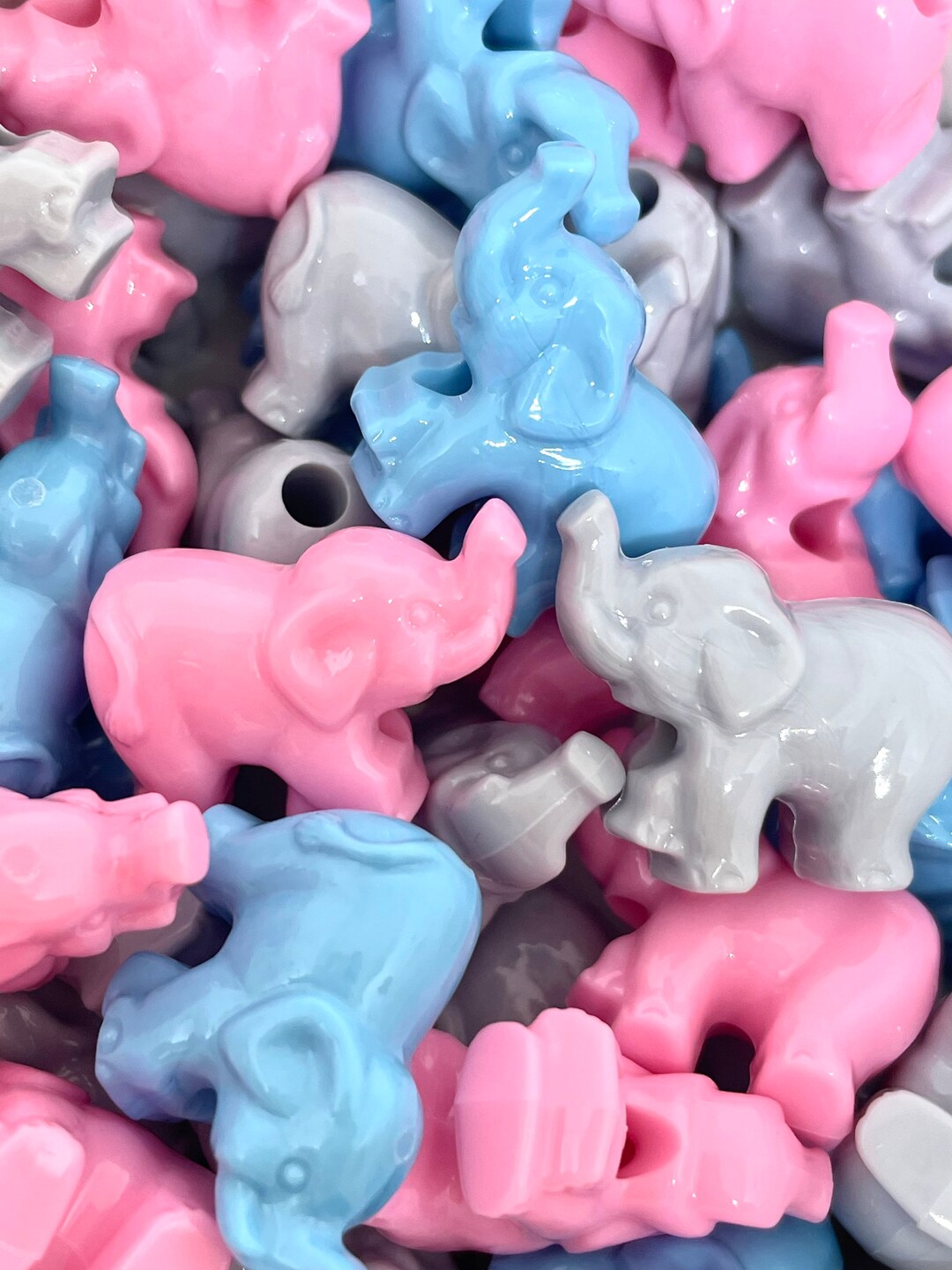 Cute Elephant Bead Variety for Jewelry Making, Kawaii Elephant Charm ...