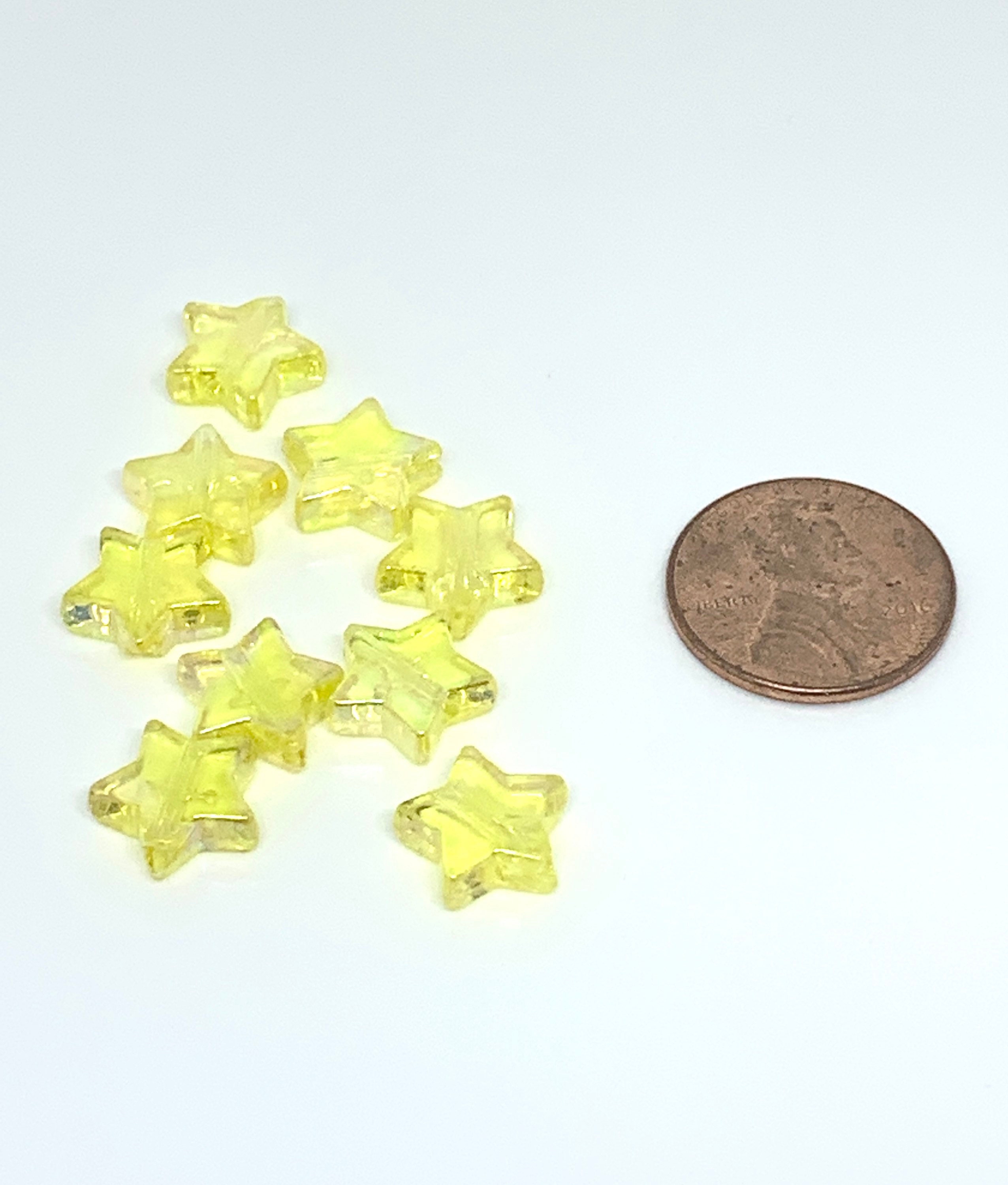 Yellow Star Beads Acrylic Beads 100pc Set - Etsy