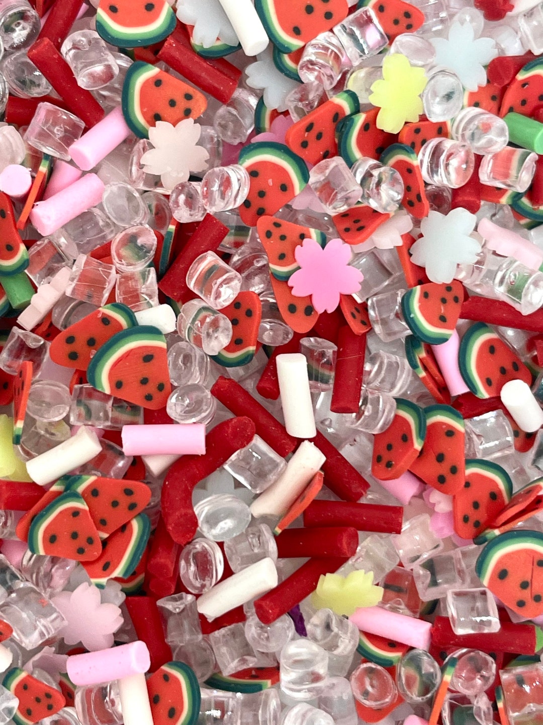 Watermelon Fake Sprinkle Mix, Fruit Slices Slime Toppings, Mix-ins for ...