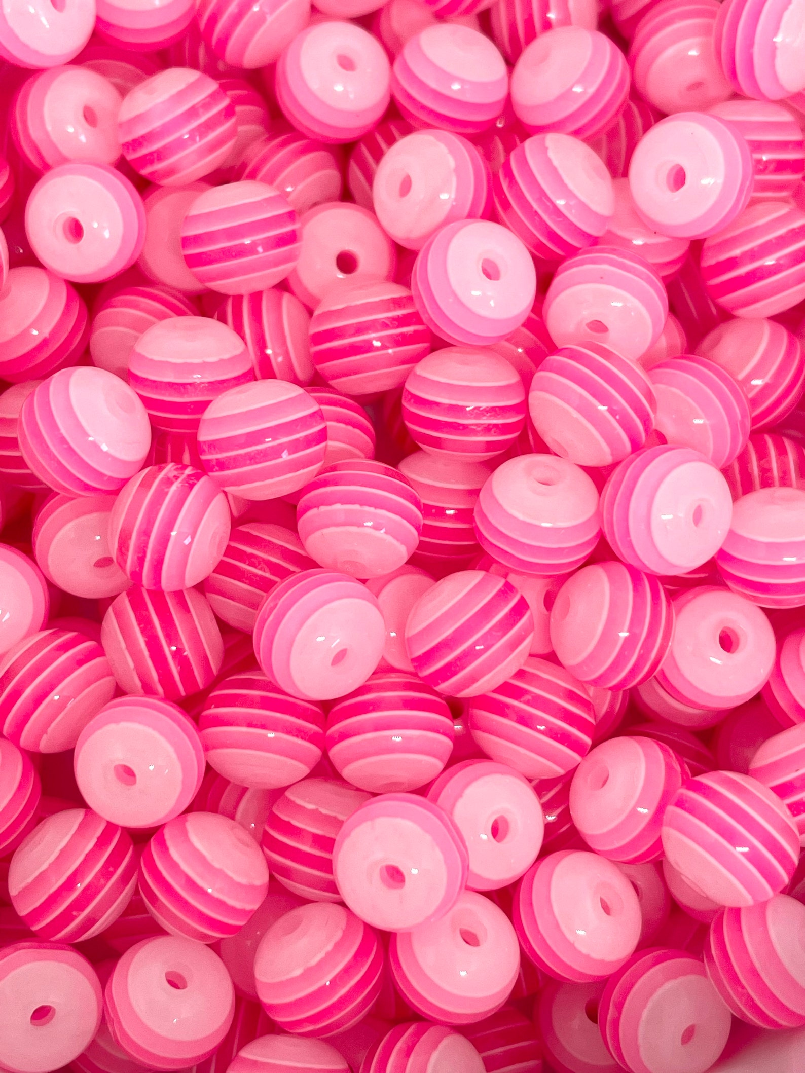 8mm Bubblegum Striped Bead Striped Plastic Beads Cute Beads - Etsy