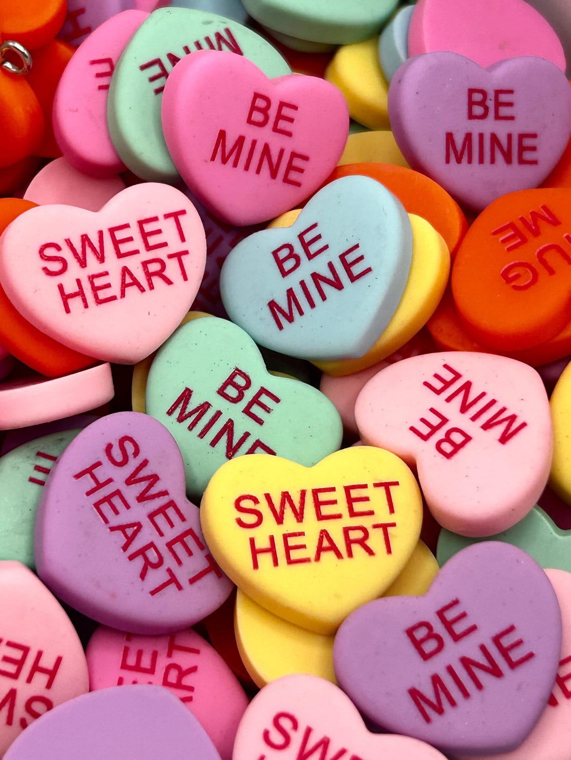 Valentine’s Day Conversation Heart Cabochon Mix, Craft Supplies - Etsy