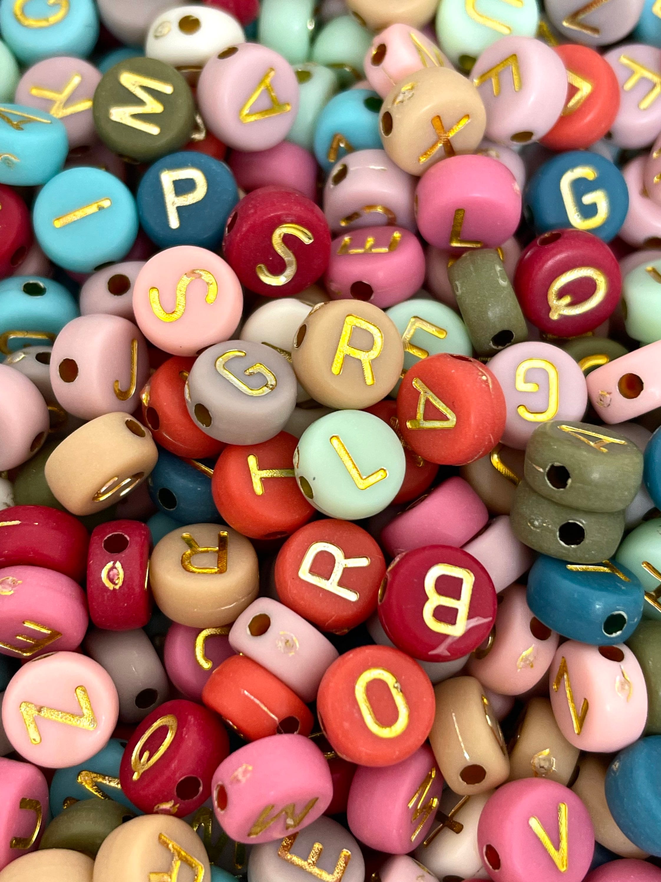 Fall Alphabet Beads Fall Letter Beads for Name Bracelet Word - Etsy