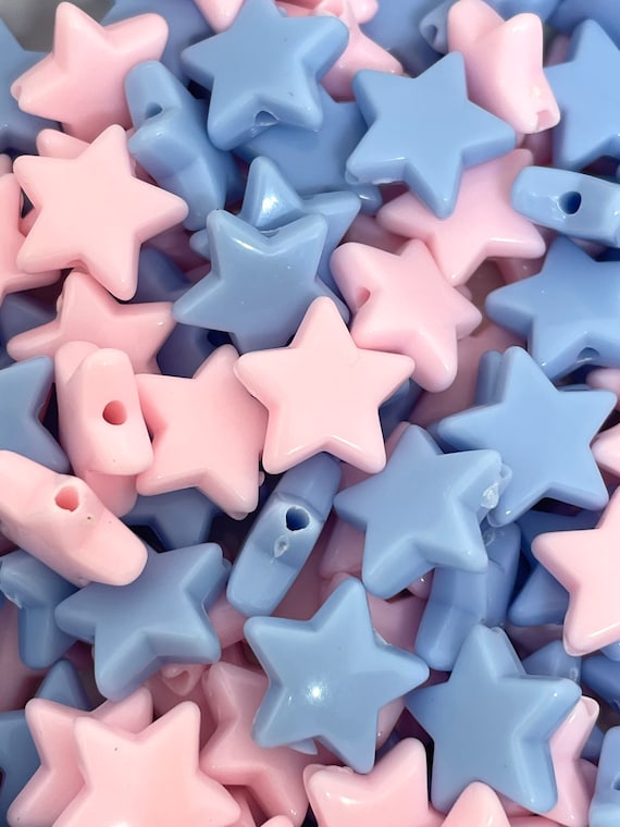 Pastel Periwinkle and Light Pink Star Bead Variety Star - Etsy