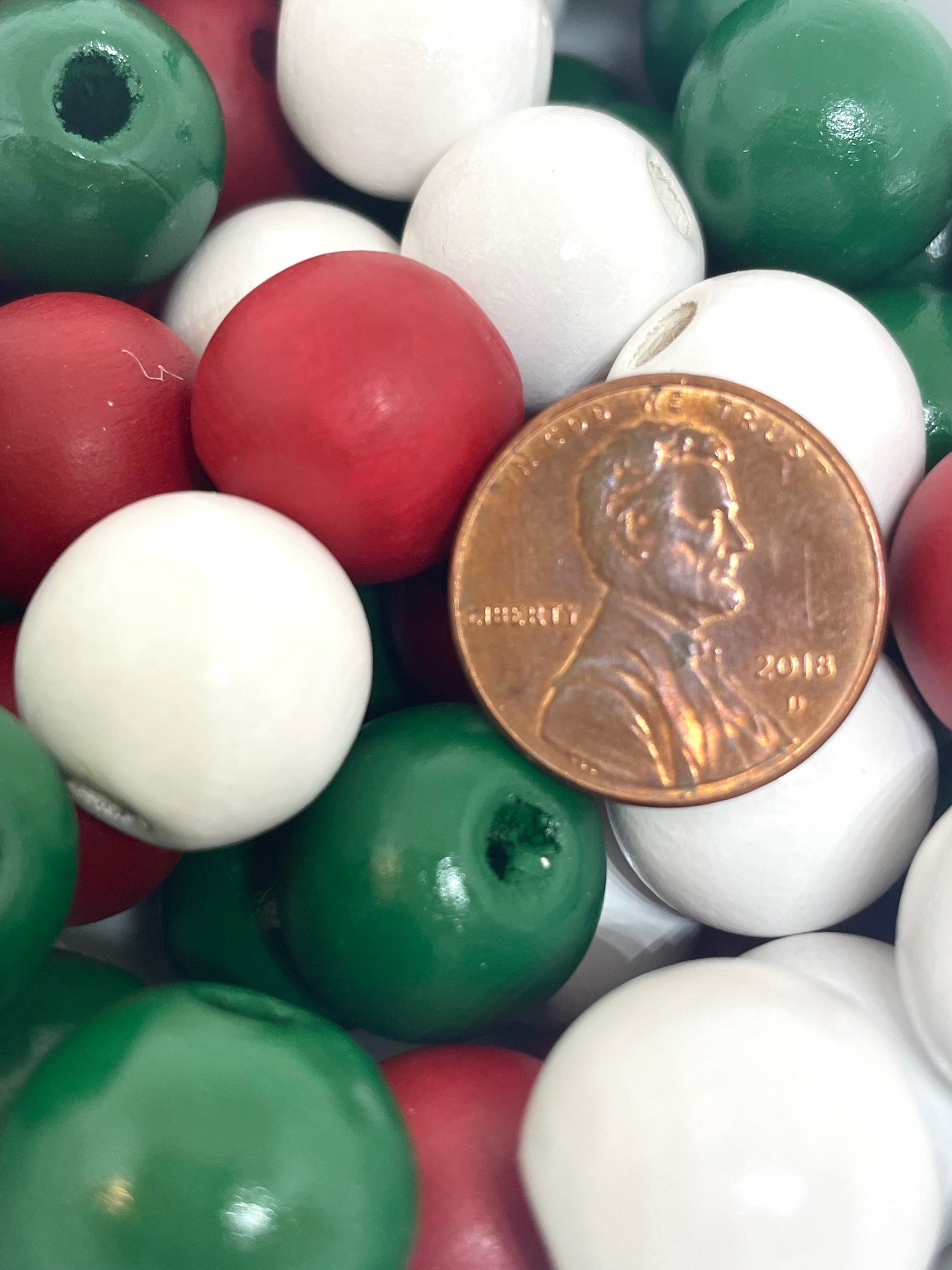 Holiday Bead Assortment, Wooden Christmas Beads, Wood Beads for Xmas ...
