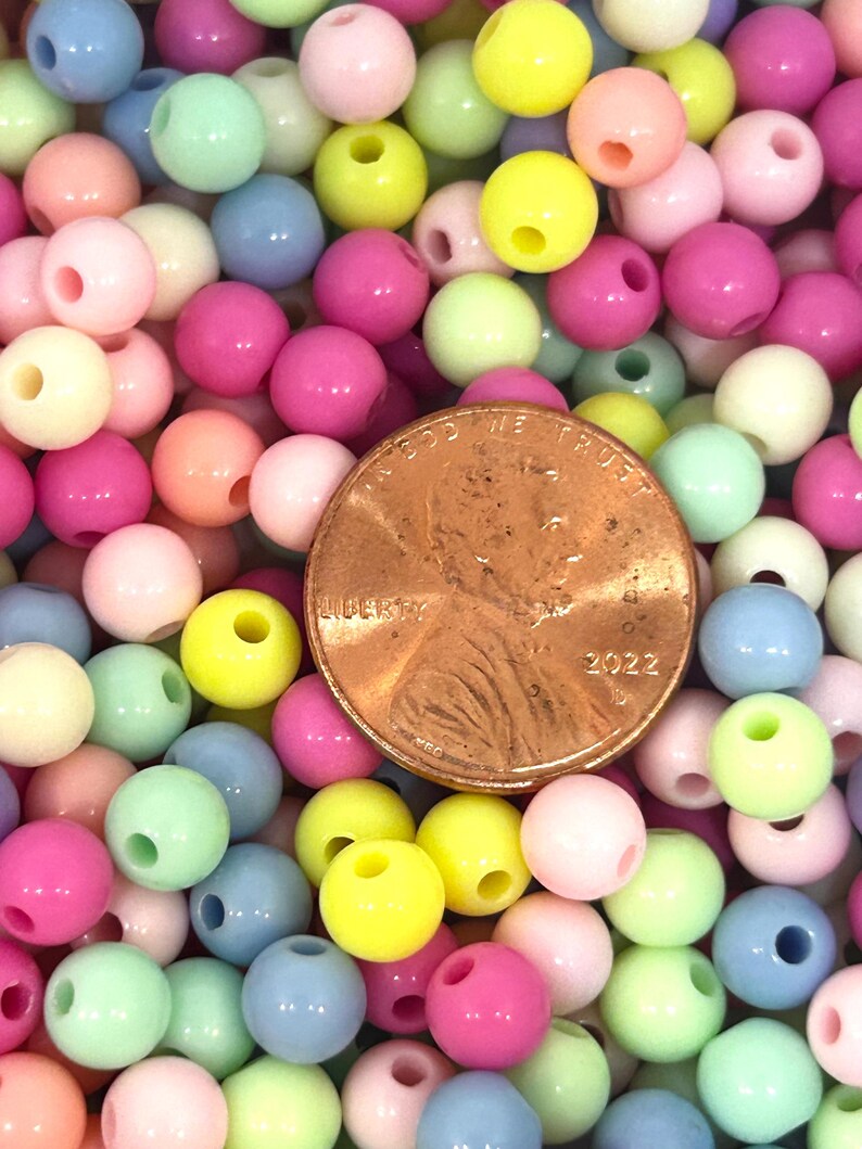 Pastel Bracelet Bead Mix, 6mm Colorful Beads, Jewelry Making Supplies ...