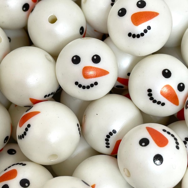 Snowman Bead - Etsy